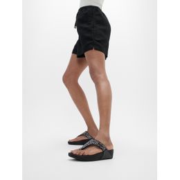 fitflop Damen Zehentrenner "LULU CRYSTAL", Gr. 43schwarz, Textil, Glitzer, Schuhe, Sandale, Pantolette mit Schmucksteine