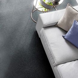 ANDIAMO Teppichboden "Kira, Velours, Gesamth&ouml;he 8 mm, Luxusklasse LC1", B : 400cm 1 Stk., L: 350cm, grau, Schlafzimmer, Teppiche, Uni Farben, Breite