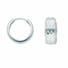 Adelia&acute;s ADELIA ́S Damen Paar Creolen "Creolen Ohrringe 333 Wei&szlig;gold ( 8K )", Damen, Gold, silber, Gold, Ohrringe, Goldohrringe