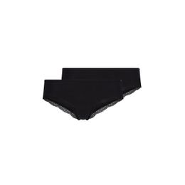 Skiny Damen Panty "Classicotton", Gr. 40, schwarz, Obermaterial: 94% Baumwolle, 6% Elasthan. Spitze: 85% Polyamid, 15% Elasthan, Unterhosen, feminin,
