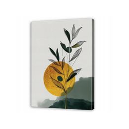 WALLARENA Leinwandbild Bl&auml;tter in Gr&uuml;n | Gr.: 40 x 30 cm