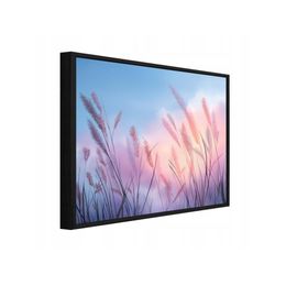 WALLARENA Bild mit Rahmen Pampasgras in Rosa | Gr.: 60 x 40 cm