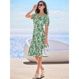 Heine Damen Druck-Kleid, Natur, Gr. 50, Druckkleider, Material: Viskose