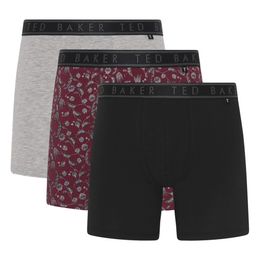 Ted Baker 3er-Pack Herren Weiche Atmungsaktive Baumwoll-B Boxer Shorts