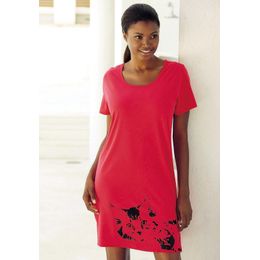 Damen Nachthemd, Rot, Gr. 52/54, Vivance Dreams by Lascana, Nachthemden, 100% Baumwolle
