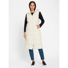 Heine Damen Longweste, Natur, Gr. 38, Westen, Material: Polyamid. Wattierung: Polyester