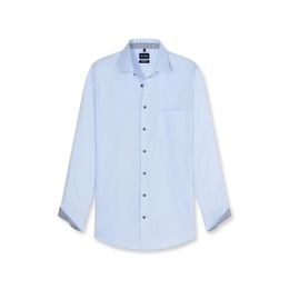 OLYMP Herren Businesshemd "OLYMP Luxor, Modern Fit, New Kent", blau, Gr. 42, 100% Baumwolle, Hemden