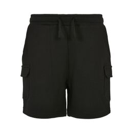 Urban Classics M&auml;dchen Cargohose "Urban Classics Herren Boys Organic Cargo Sweat Shorts", schwarz, Gr. 122, unifarben, 100% Baumwolle, Hosen
