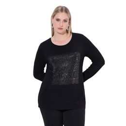 Ulla Popken Shirt in schwarz | Gr.: 50-52