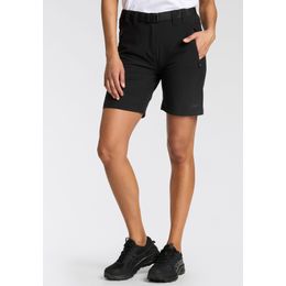 CMP Damen Trekkingshorts, schwarz, Gr. 42, Obermaterial: 89% Polyester, 11% Elasthan, Hosen, sportlicher Schnitt, f&uuml;r Wanderungen, aus Polyester und