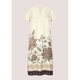 Madeleine Mode MADELEINE Damen Druckkleid "Sommerkleid Viskosekleid mit floralem Muster", beige, Modern, Gr. 34, Obermaterial: 100% Viskose CV., Kleider,