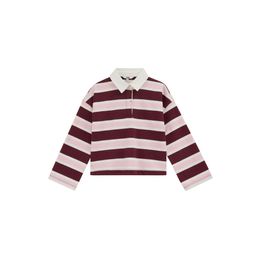 WE Fashion Poloshirt M&auml;dchen Gr&ouml;&szlig;e 146/152 rosa / burgunder / wei&szlig;