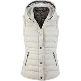 LPO Damen Steppweste "GILMOUR VEST Women", wei&szlig;, Gr. 38, Web, 100% Polyester, Westen, mit fester Kapuze