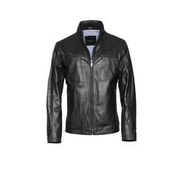 Bugatti Herren Lederjacke "BUTOTO", schwarz, Gr. 50, uni, Obermaterial: 100% Lammleder LEL., Jacken, in Regular Fit