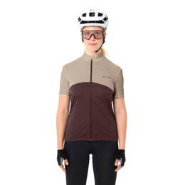 Vaude Damen Radtrikot "WOMEN'S MATERA FZ TRICOT", braun, Gr. 42, Obermaterial: 100% Polyester, Trikots, f&uuml;r Radsport, mit zwei R&uuml;ckentaschen, mit