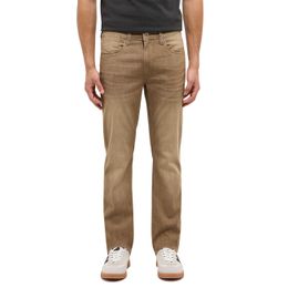 Mustang Herren Straight-Jeans "Herren Style Tramper Straight ULW", beige, Gr. 33, unifarben, 80% Baumwolle, 18% Polyester, 2% Elasthan, Jeans