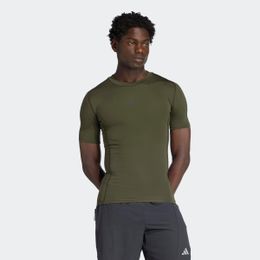 Herren T-Shirt "TECHFIT COMPRESSION TRAINING"night cargo, Gr. L, adidas Performance, Obermaterial: 83% Polyester, 17% Elasthan, Shirts