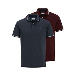 Jack & Jones Jack & Jones Poloshirt 'JJEPAULOS' Herren Gr&ouml;&szlig;e S navy / merlot