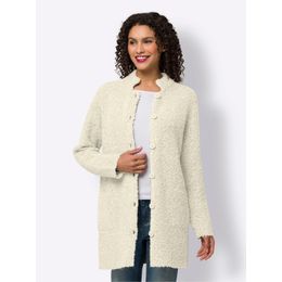 Heine Damen Longstrickjacke, Natur, Gr. 44, Longstrickjacken, Material: Polyacryl