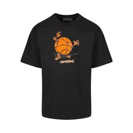 Market T-Shirt 'Devil Ball' Herren Gr&ouml;&szlig;e L orange / schwarz / wei&szlig;