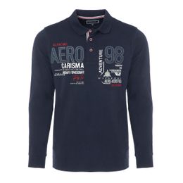 Carisma Herren T-Shirt "Carisma Longsleeve", blau, Gr. L, uni, Obermaterial: 100% Baumwolle CO., Shirts, Premium Langarmpolo