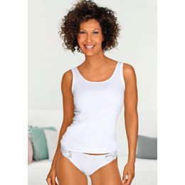 Damen Achselhemd, Wei&szlig;, Gr. 42, petite fleur by Lascana, Bodies & Unterhemden, 100% Baumwolle