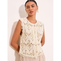 Lipsy Strickjacke Damen Gr&ouml;&szlig;e XS creme
