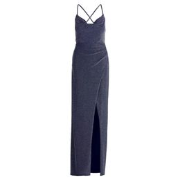 Vera Mont Abendkleid figurbetont in Dunkelblau/Grau | Gr.: 34