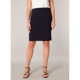 Base Level Damen Bleistiftrock "Yane", blau, Gr. 46, unifarben, Web, Obermaterial: 65% Viskose, 30% Polyamid, 5% Elasthan, R&ouml;cke, Formgebende N&auml;hte