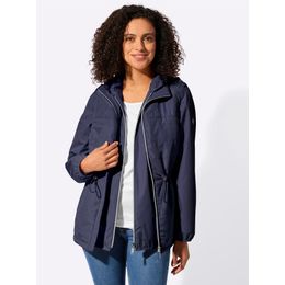 Casual Looks Damen 3-in-1-Funktionsjacke, blau, Gr. 46, unifarben, 100% Polyester, Besatz:100% Polyester, Jacken