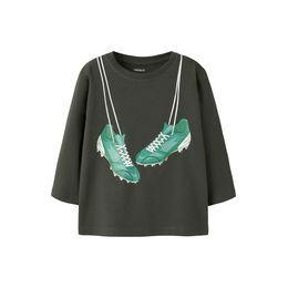 name it Shirt 'NMMLEONEL' Jungen Gr&ouml;&szlig;e 104 schlammfarben / gr&uuml;n / wei&szlig;