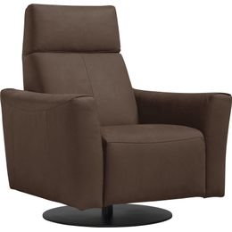 Sessel Egoitaliano, B:84cm H:105cm T:90cm, braun, Leder &raquo;BULL&laquo; (echtes Rindsleder). Geschliffenes, pigmentiertes und behandeltes Rindsleder mit einer