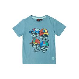 Koroshi T-Shirt Jungen Gr&ouml;&szlig;e 122 blau / gr&uuml;n / jade / rot
