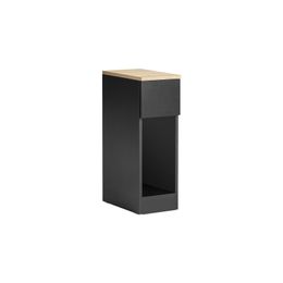 sobuy Nachttisch mit 1 Schublade Schwarz 20x35x60cm Modern