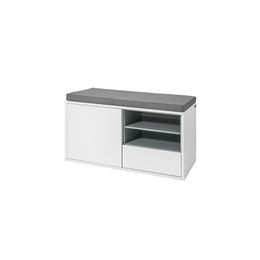 sobuy Schuhbank mit einer Schublade Wei&szlig; 80x35x46cm Modern