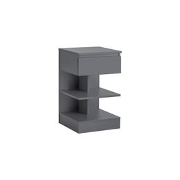 sobuy Nachttisch mit 1 Schublade Hellgrau 39x39x65cm Modern