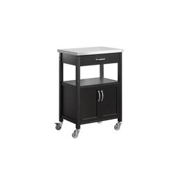 sobuy K&uuml;chenwagen mit 1 Schublade Schwarz 60x44,5x91cm Funktional