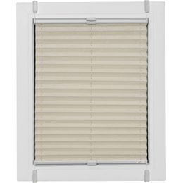 Plissee SUNLINES, B:120cm H:160cm, beige, Obermaterial: 85% Polyester, 15% sonstige Fasern, Badezimmer, Plissees, "One Size Style Crush",