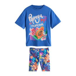 next Set girl size 110 Blue / Azure / Orange / Dark red