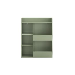 sobuy Kinderregal mit 5 F&auml;chern Gr&uuml;n 80x33,8x103,5cm Modern