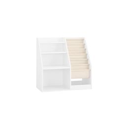 sobuy Kinderregal mit 3 F&auml;chern Wei&szlig; 80x40x80cm Funktional
