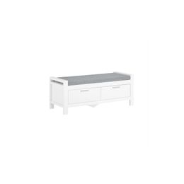 sobuy Schuhbank mit 2 Schubladen Wei&szlig; 100x40x40cm Modern