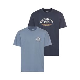 Quiksilver Herren T-Shirt "DISCOCHECK SHORT SLEEVE TEE PACK YM", blau, Gr. L, Obermaterial: 100% Baumwolle, Shirts, Kurzarm-Design, aus Baumwolle,