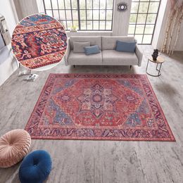 Teppich Hanse Home, B:200cm H:5mm L:290cm, rot, Polyester, Wohnzimmer, Teppiche, "Amata", Orientalisch, L&auml;ufer, Vintage, Wohnzimmer, Schlafzimmer,