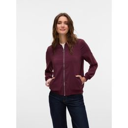 V&eacute;ro Moda VERO MODA Damen Bomberjacke "VMCOCO L/S BOMBER NOOS", rot, Gr. XS, unifarben, Web, Obermaterial: 96% Polyester, 4% Elasthan, Jacken, Materialmix