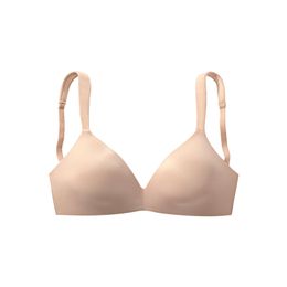 Damen Schalen-BH "BH ohne B&uuml;gel, T-Shirt-BH", NUANCE BY LASCANA, Gr. 90, braun, Microtouch, Obermaterial: 54% Polyamid, 26% Elasthan, 20% Polyester,