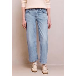 Damen Comfort-fit-Jeans, blau, Gr. 26, STREET ONE STUDIO, unifarben, Jeans, 85% Baumwolle, 9% Polyester, 4% Elastomultiester, 2% Elasthan, Jeans,