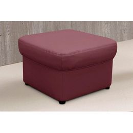 Hocker DOMO collection, B:57cm H:41cm T:57cm, rot, Luxus-Microfaser (100% Polyester);Struktur ( 90% Polyester, 10% Polyacryl);Microfaser PRIMABELLE