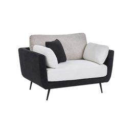 Beliani Sessel BOLGA in Schwarz/Wei&szlig;/Grau - (W) 119 x (H) 89 x (L) 83 cm | Gr.: onesize