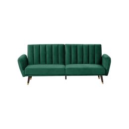 Beliani Schlafsofa VIMMERBY in Gr&uuml;n - (W) 212 x (H) 90 x (L) 80 cm | Gr.: onesize